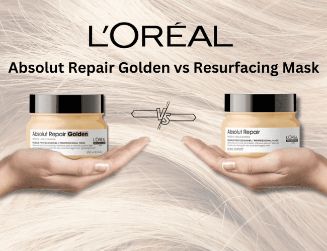 L'Oréal Absolut Repair Golden vs Resurfacing Mask